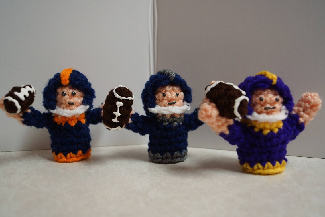 Football Player, Finger Puppets - Etsy