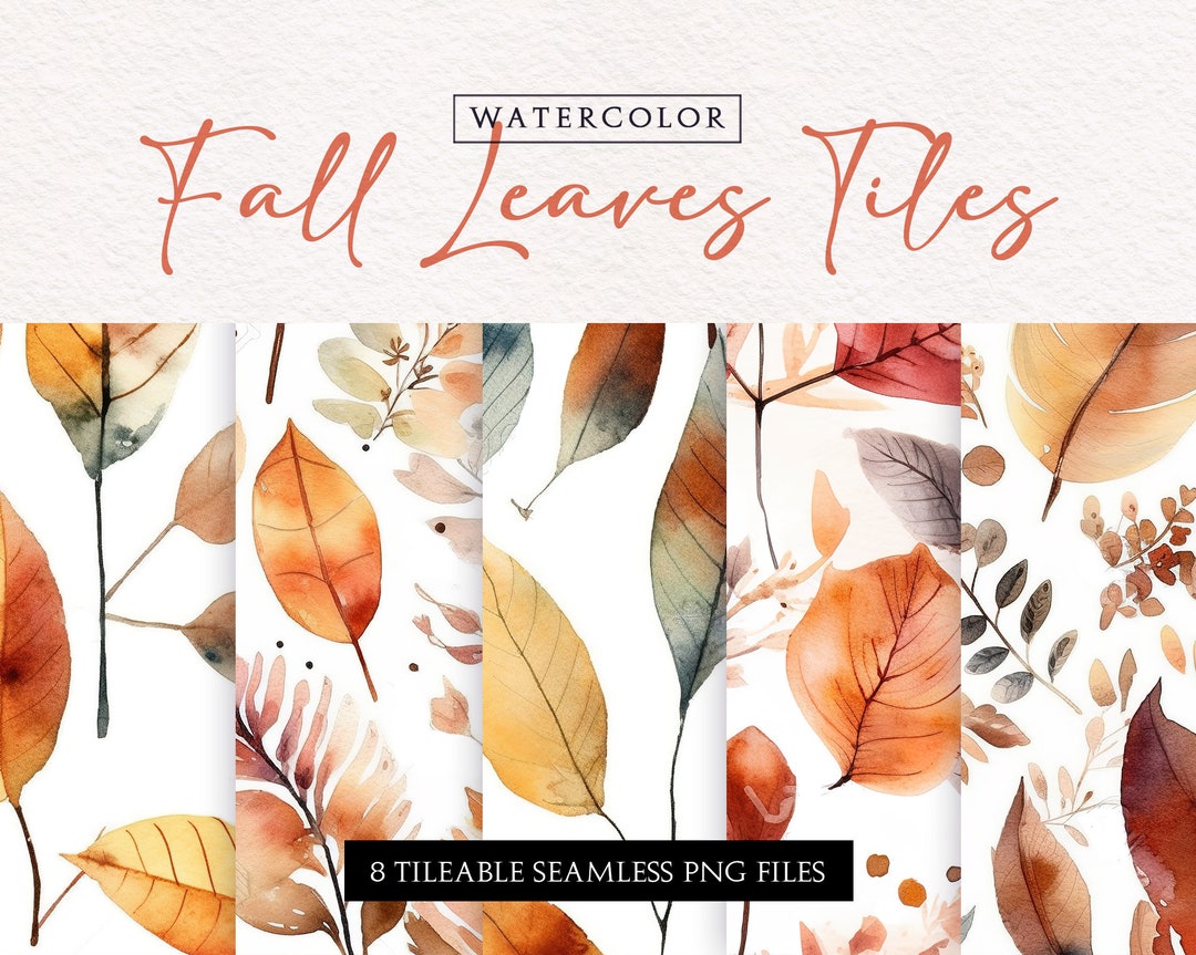 Watercolor Leaves, Fall, Autumn, Leaf, Leaves, Seamless Backgrounds ...
