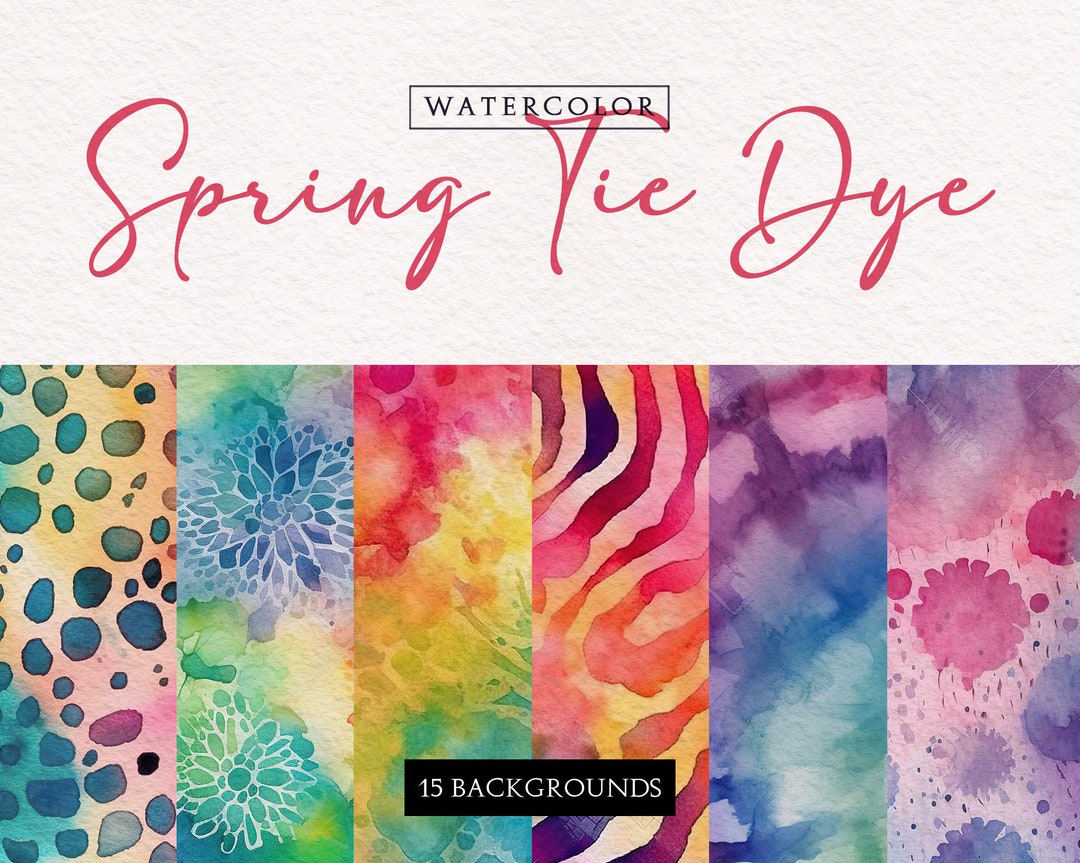 Watercolor Spring Tye Die, Spring Tye Die, Tye Die Backgrounds ...