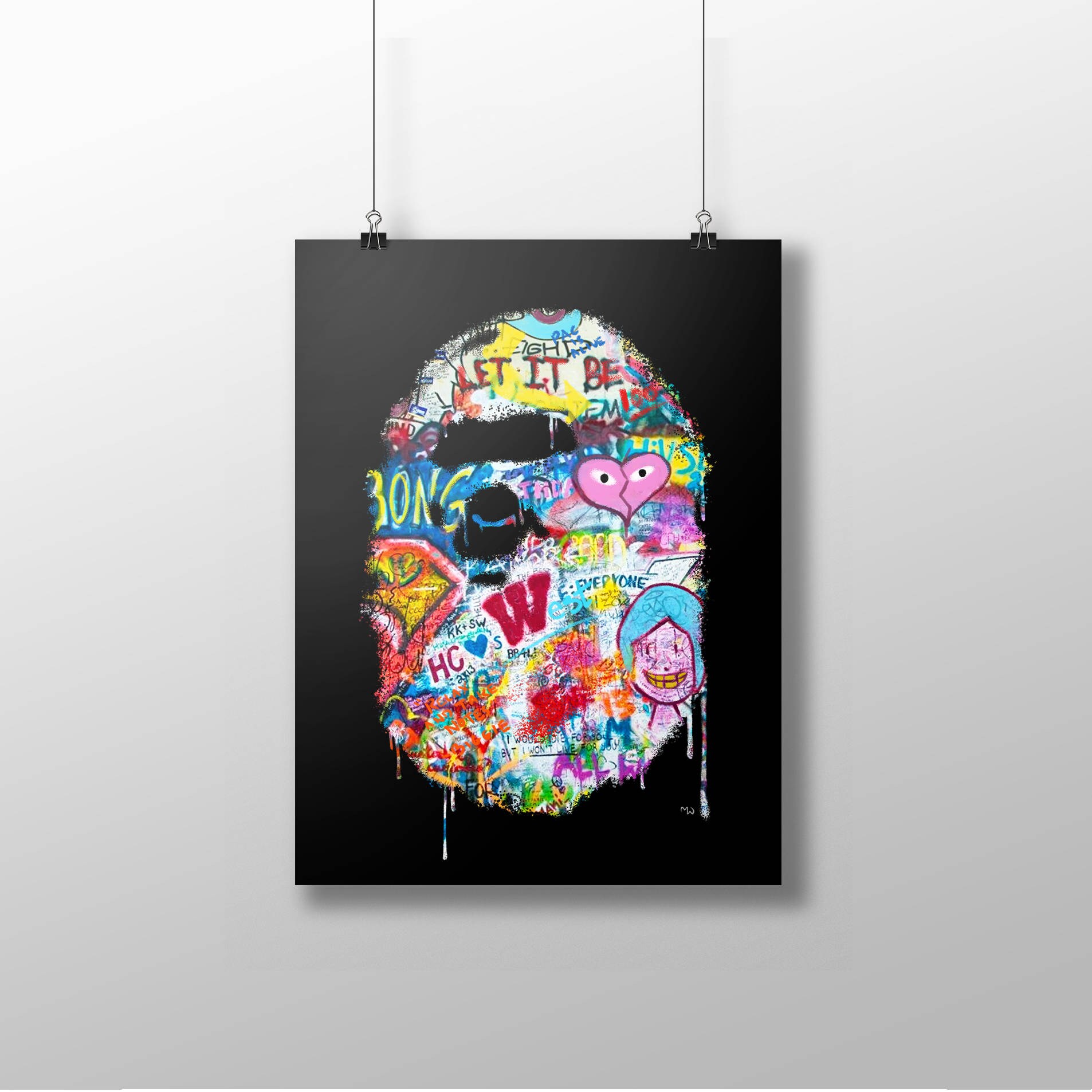 BAPE art poster bape art print graffiti new york urban art | Etsy