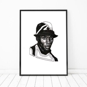 Black White Mos Def Poster, Mos Def Print, Digital Print, Printable Art ...