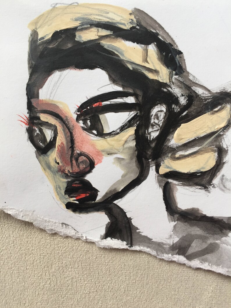 Inspirational Wall Art Watercolor Woman Portrait Woman Face - Etsy