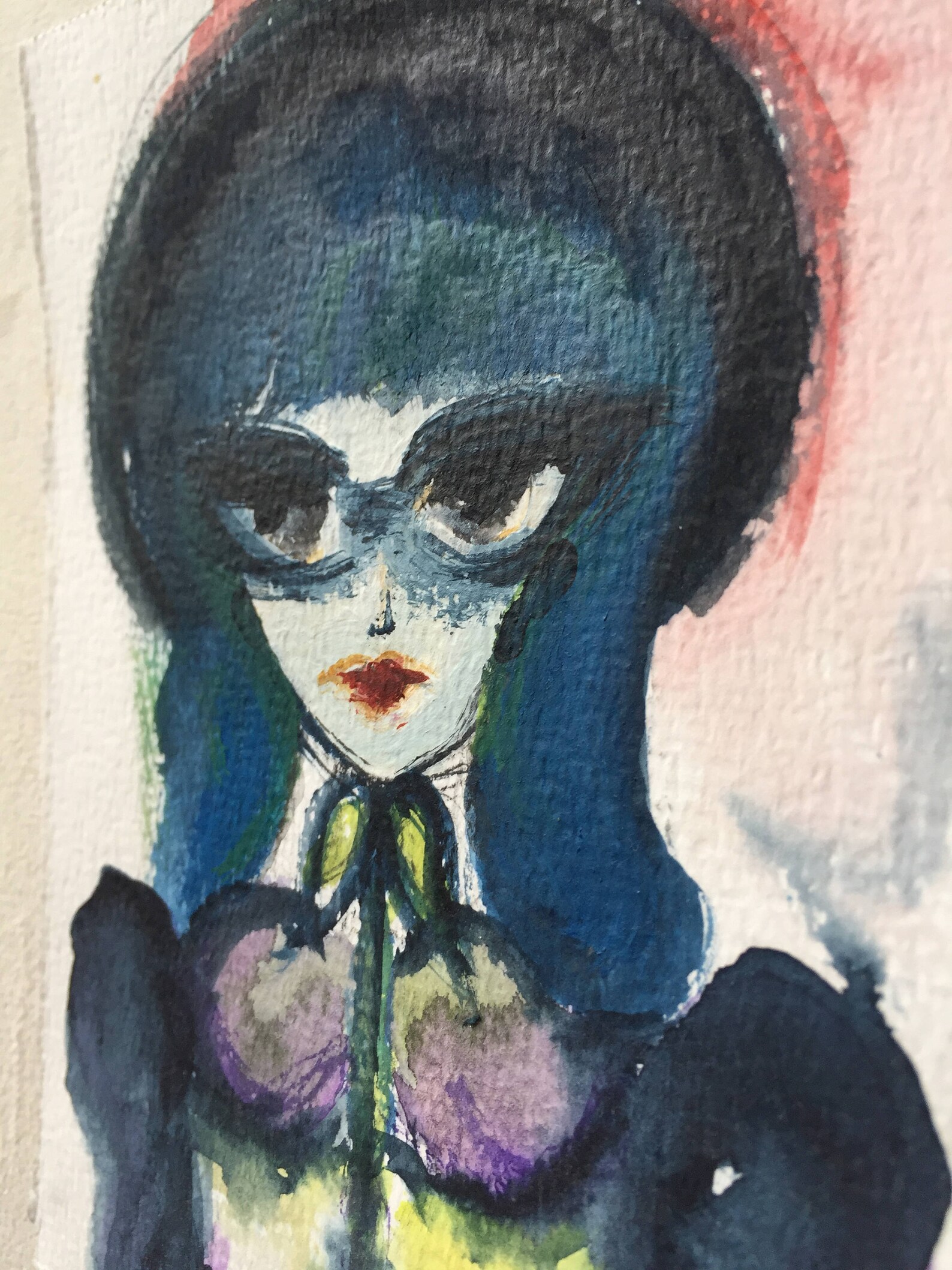 Mini Painting Blue Art Original Acrylic Painting Small - Etsy