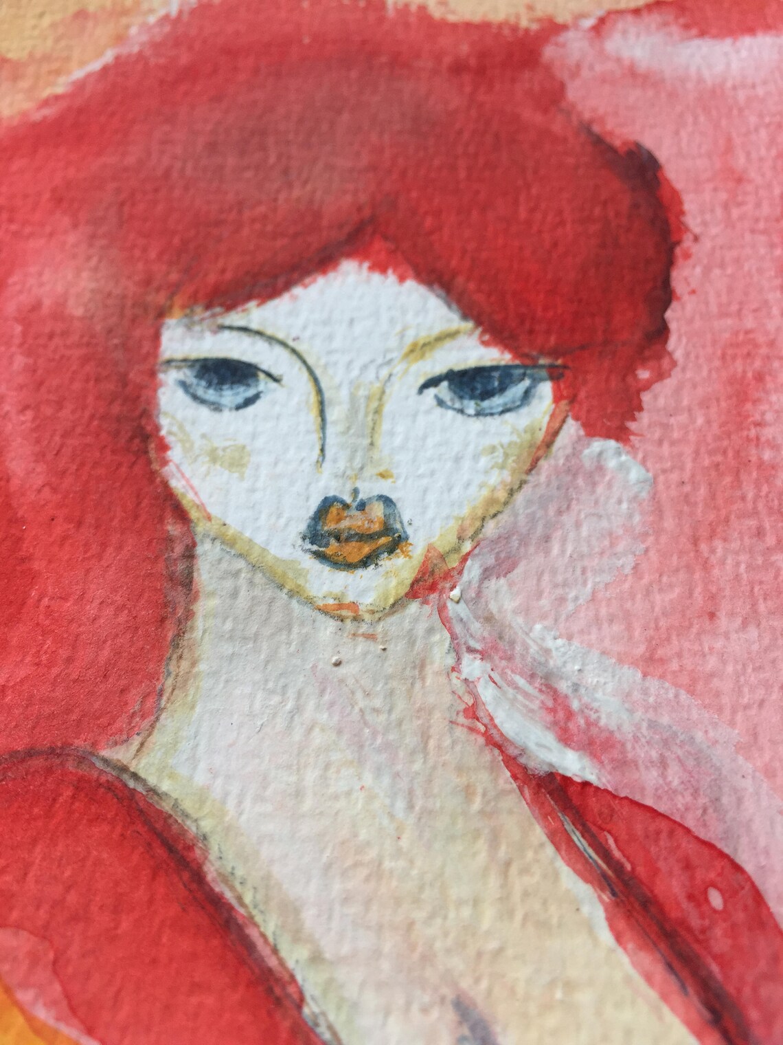 Small Wall Art Portrait Painting Original Art Woman - Etsy