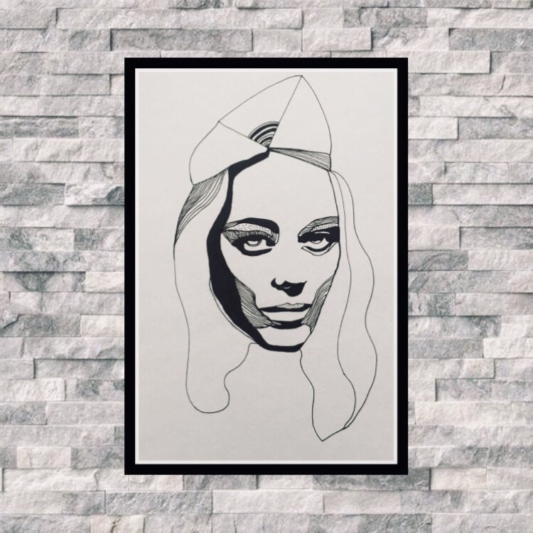 Printable Art Original Artwork Black White Print Birthday - Etsy