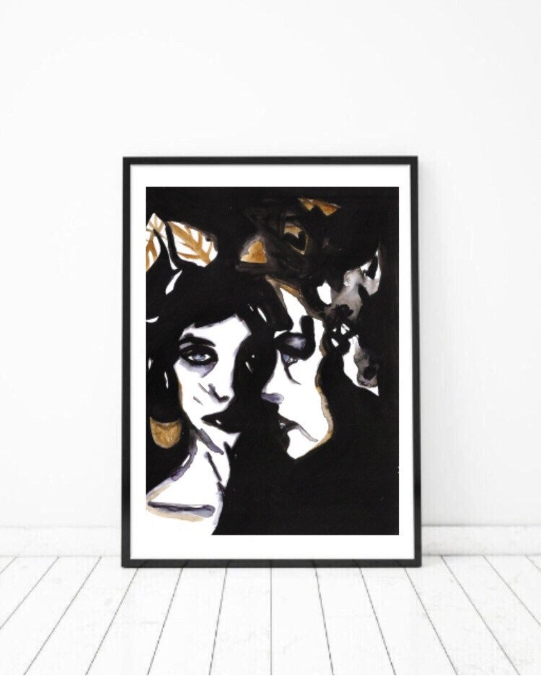 Goth Female Figure Woman Portrait Poster Gothic Home Decor - Etsy