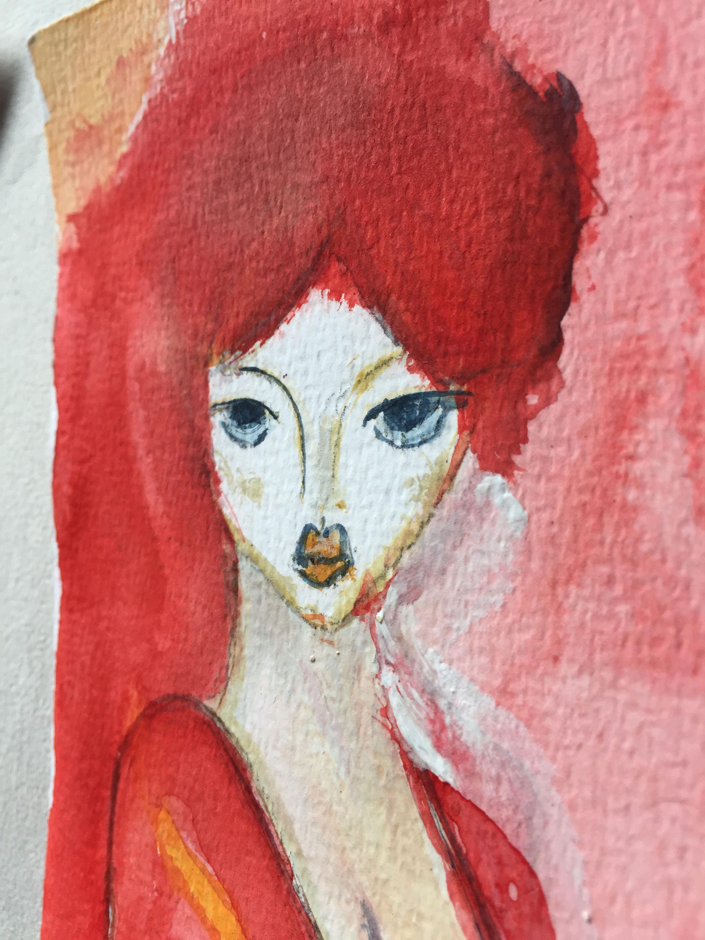 Small Wall Art Portrait Painting Original Art Woman - Etsy