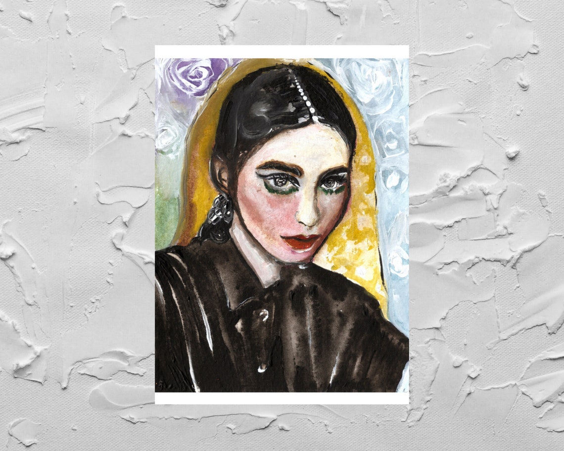 Rooney Mara Original Portrait Painting Figurative Watercolor - Etsy