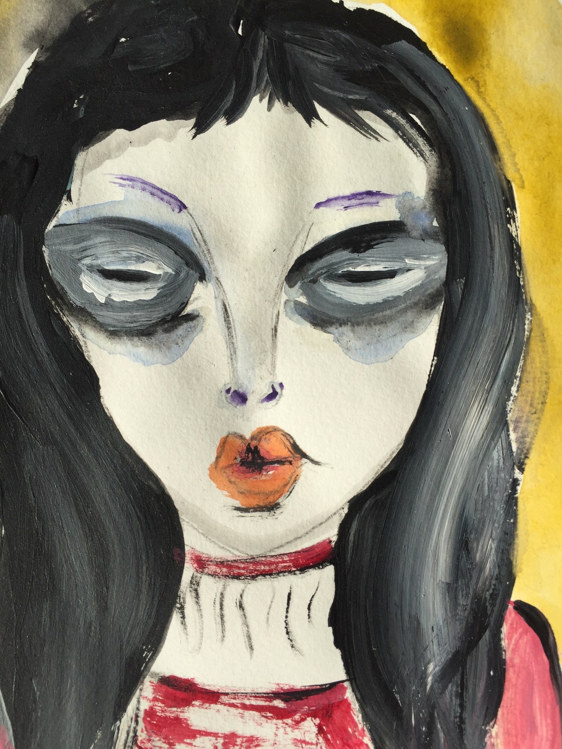 Corpse Gothic Home Decor Woman Portrait Poster Digital Art - Etsy