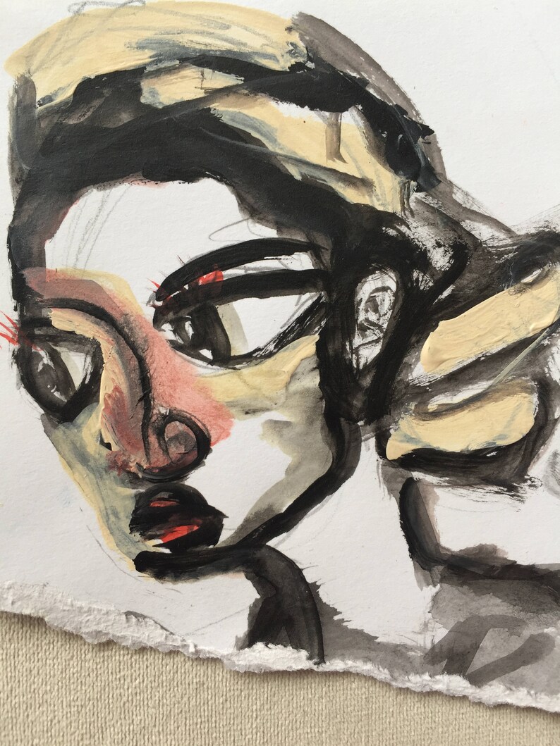 Inspirational Wall Art Watercolor Woman Portrait Woman Face - Etsy