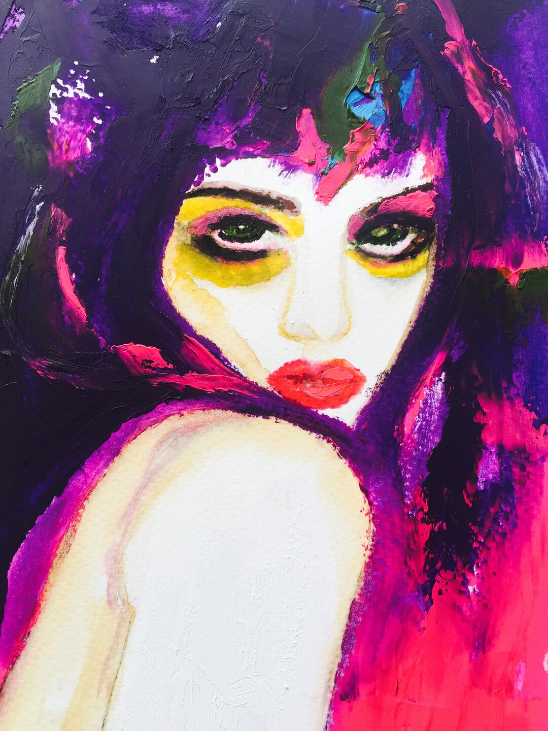 Original Oil Painting, Watercolor Portrait, Original Art, Woman ...