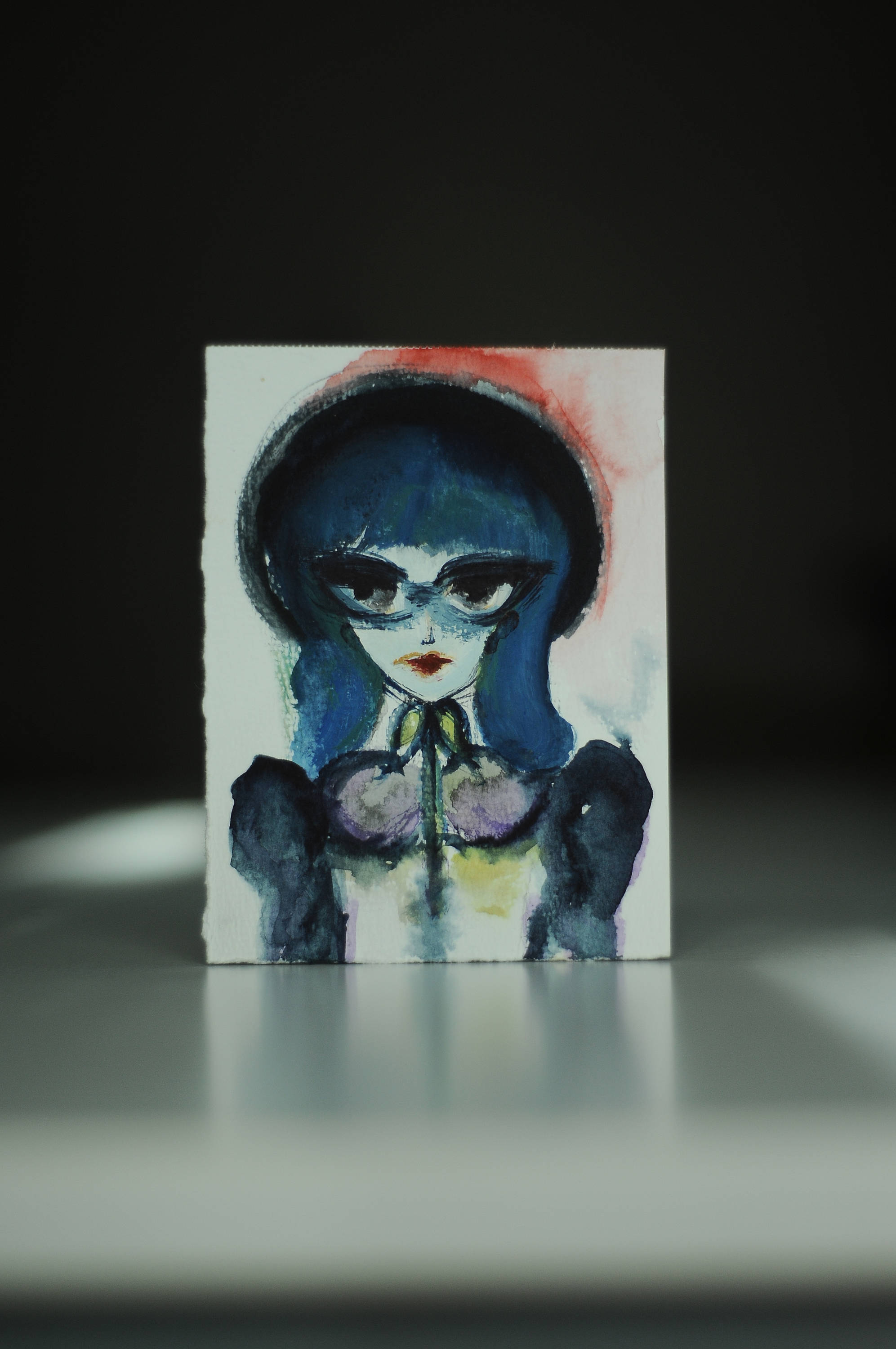 Mini Painting Blue Art Original Acrylic Painting Small - Etsy