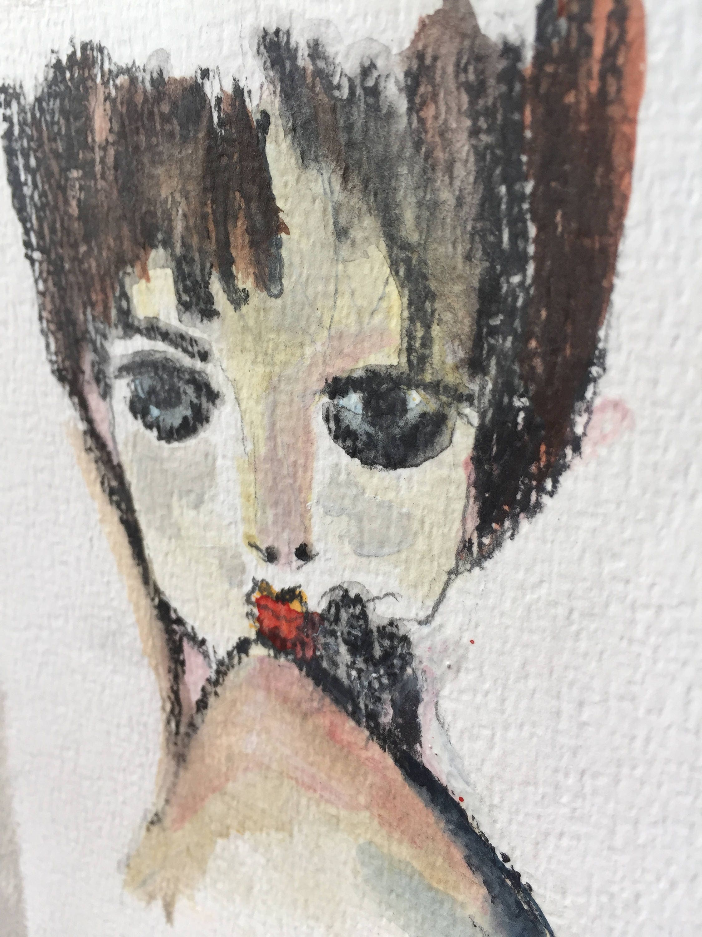 Charcoal Drawing Figurative Painting Expressionist Wall Art | Etsy