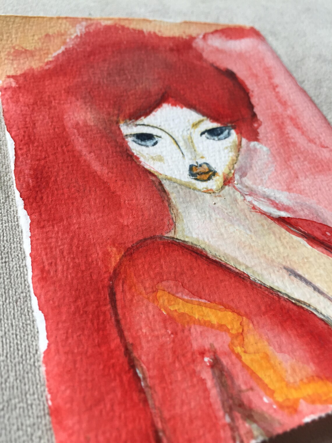 Small Wall Art Portrait Painting Original Art Woman - Etsy