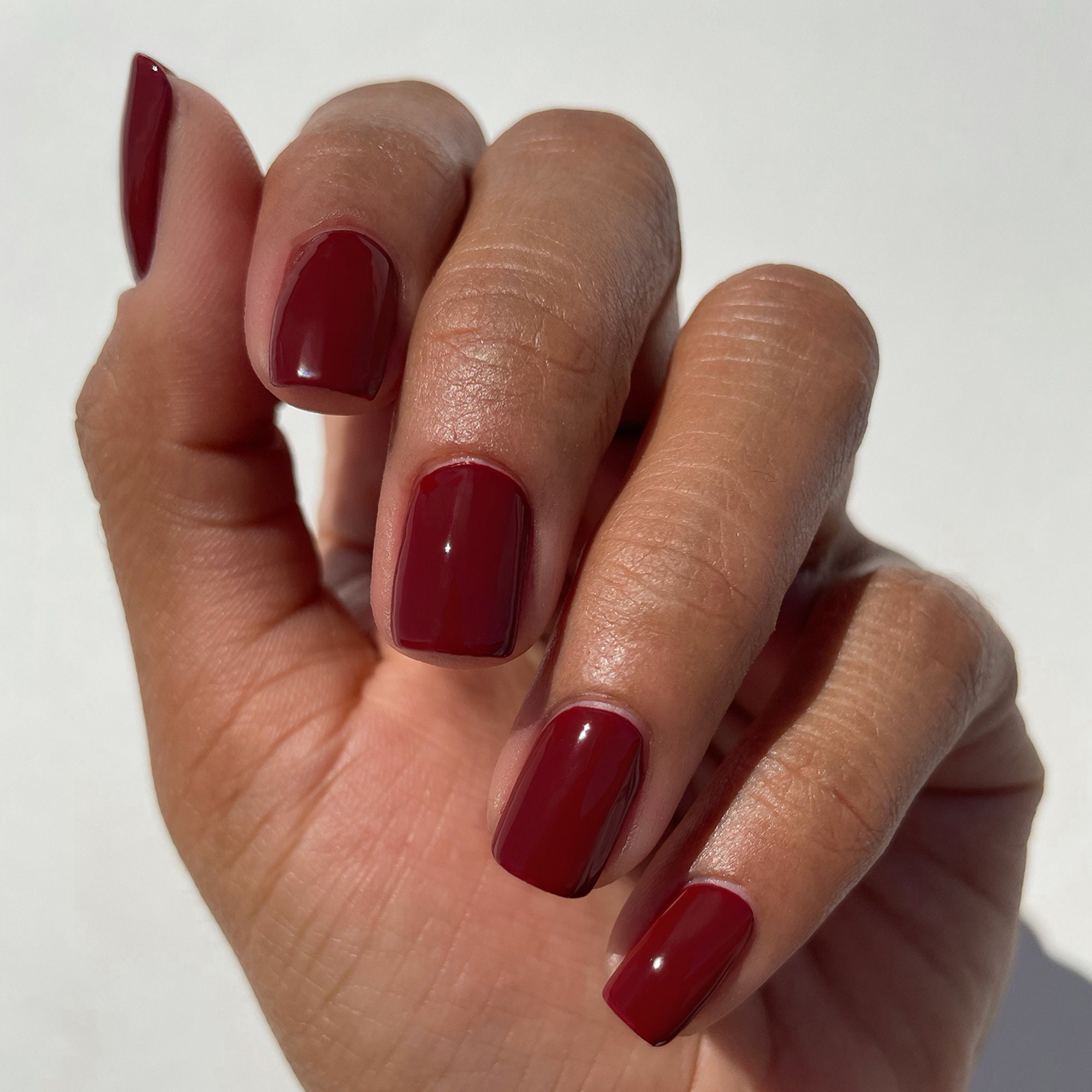 Dark Red Nail Polish Blood Red Crimson Creme Nail Polish - Etsy België