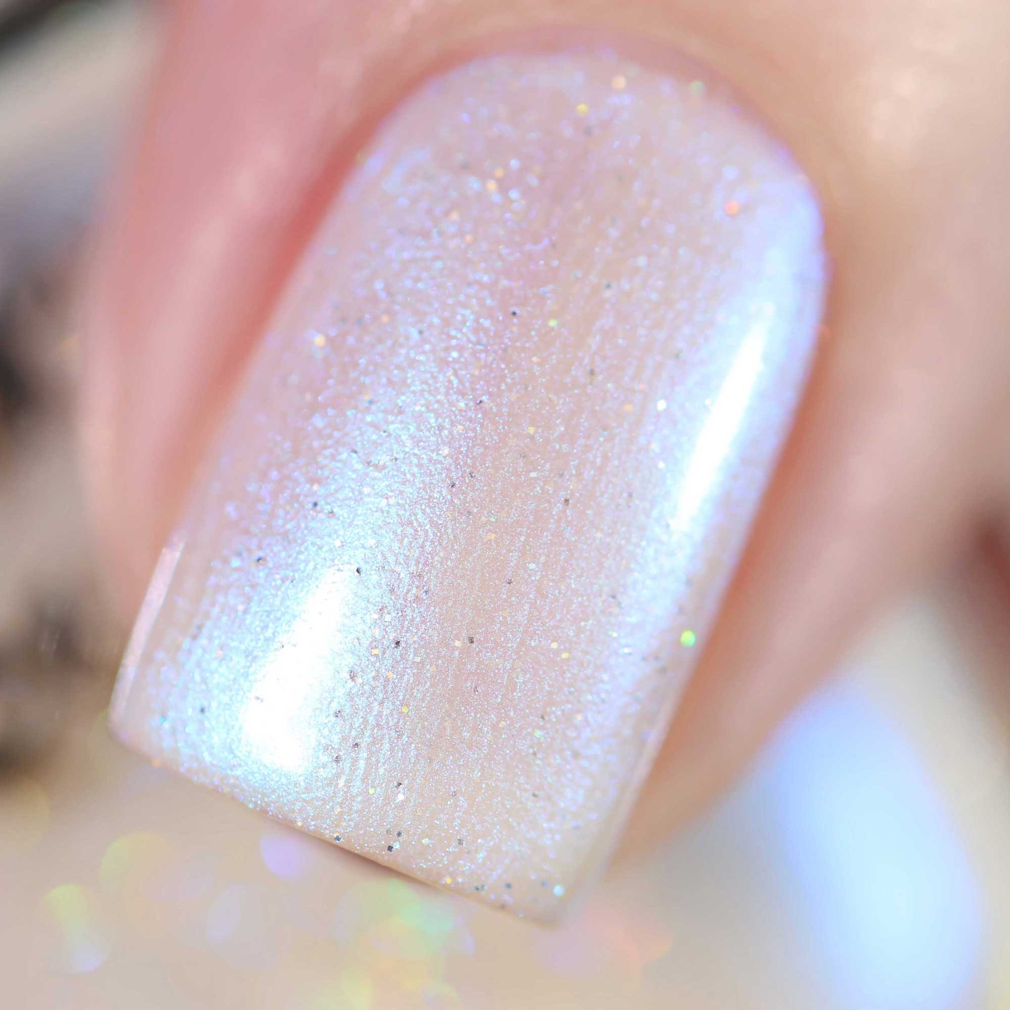Iridescent Opal Vegan Nail Polish White Shimmer Holographic - Etsy