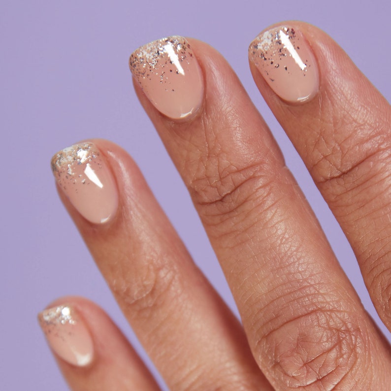 Silver Glitter Metallic Flake Vegan Nail Polish Topper - Etsy