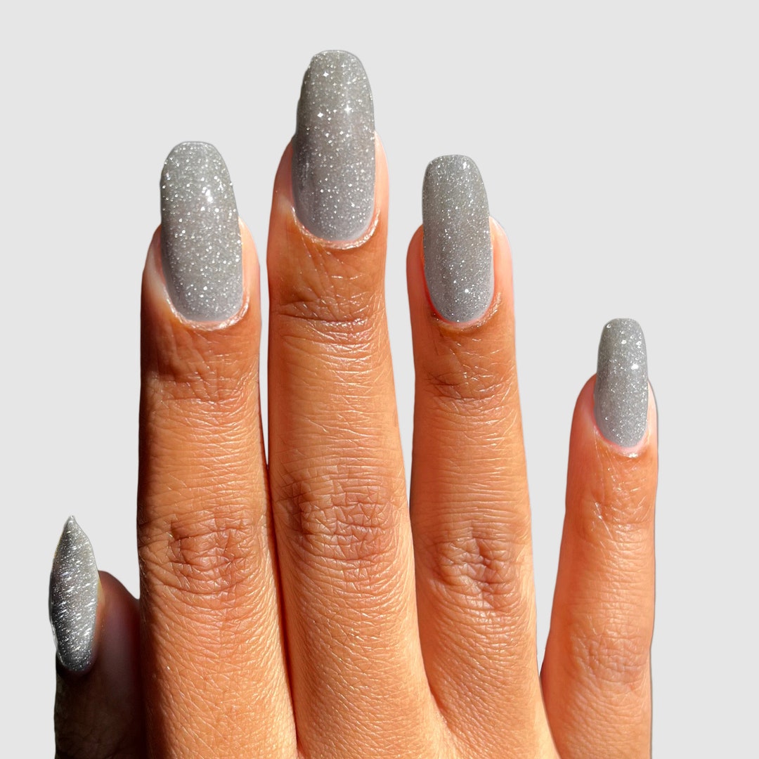 Silver Glitter Flash Reflective Vegan Nail Polish - Disco Ball - Etsy