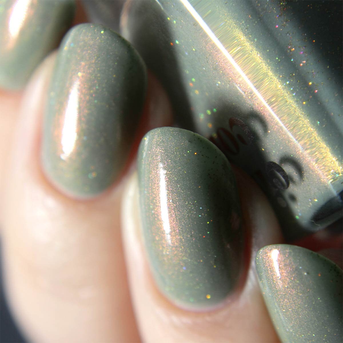 Light Green Shimmer Nail Polish Green Shimmer Holographic - Etsy