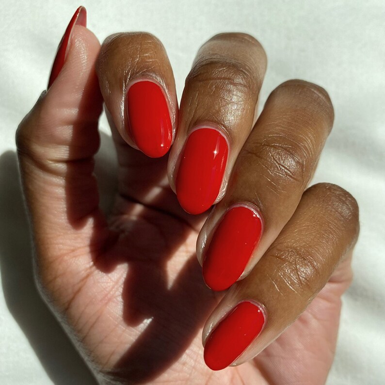 Fire Red Creme Vegan Nail Polish Blood Red Holiday Nails - Etsy