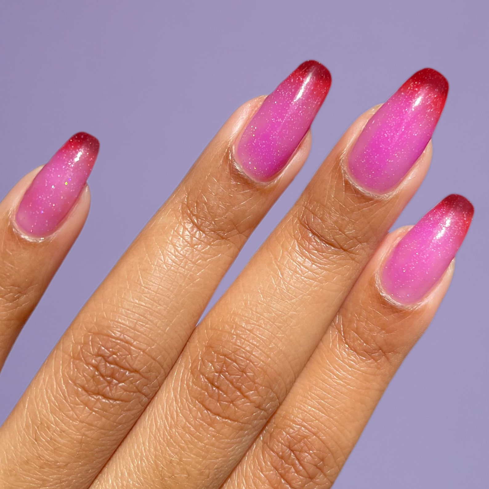 Tri-color Thermal Nail Polish: Berry Red Pink - Cirque Colors - Etsy