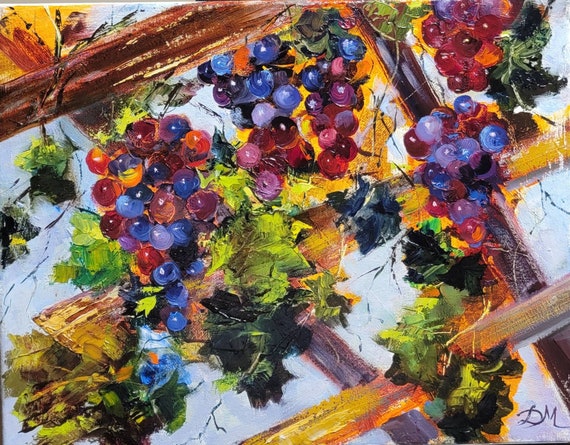 Grapevine Original Oil Painting. Still Life. Fruit Painting. - Etsy