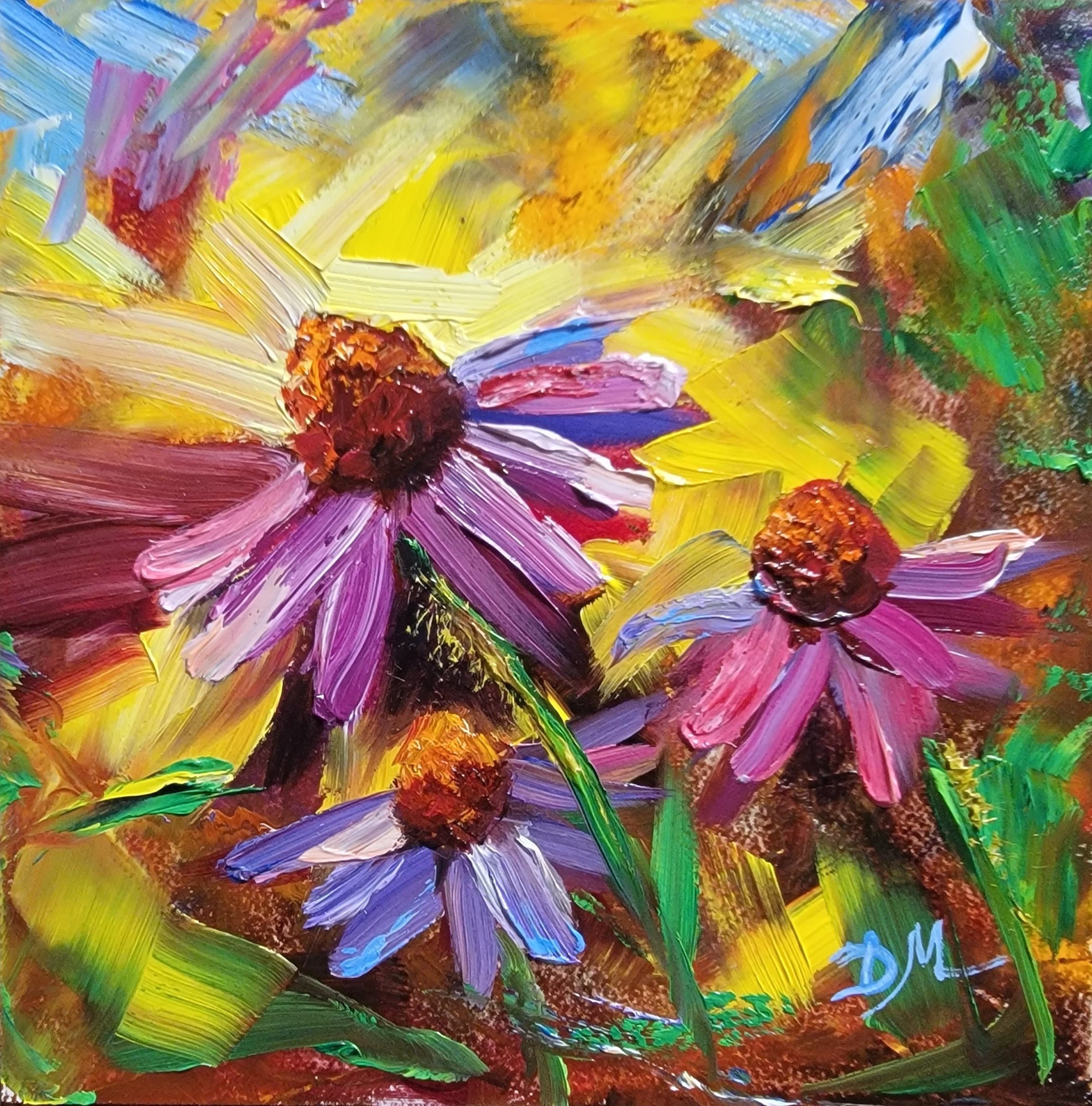 Purple Flower Oil Painting