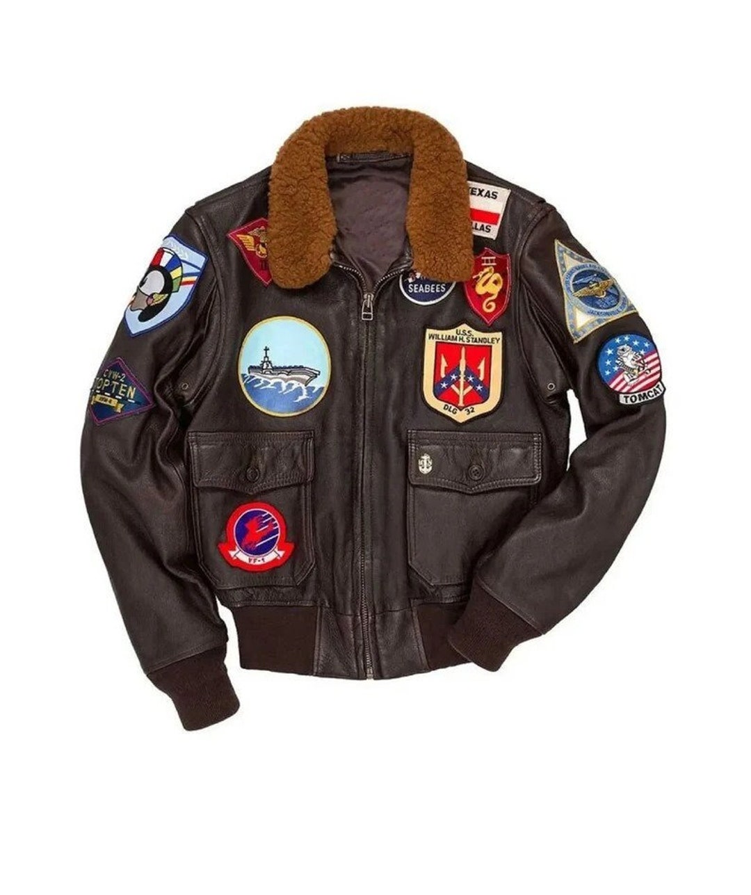 Top Gun Navy G1 Jacket, Cockpit USA Men's Reproduction Top Gun G-1 ...