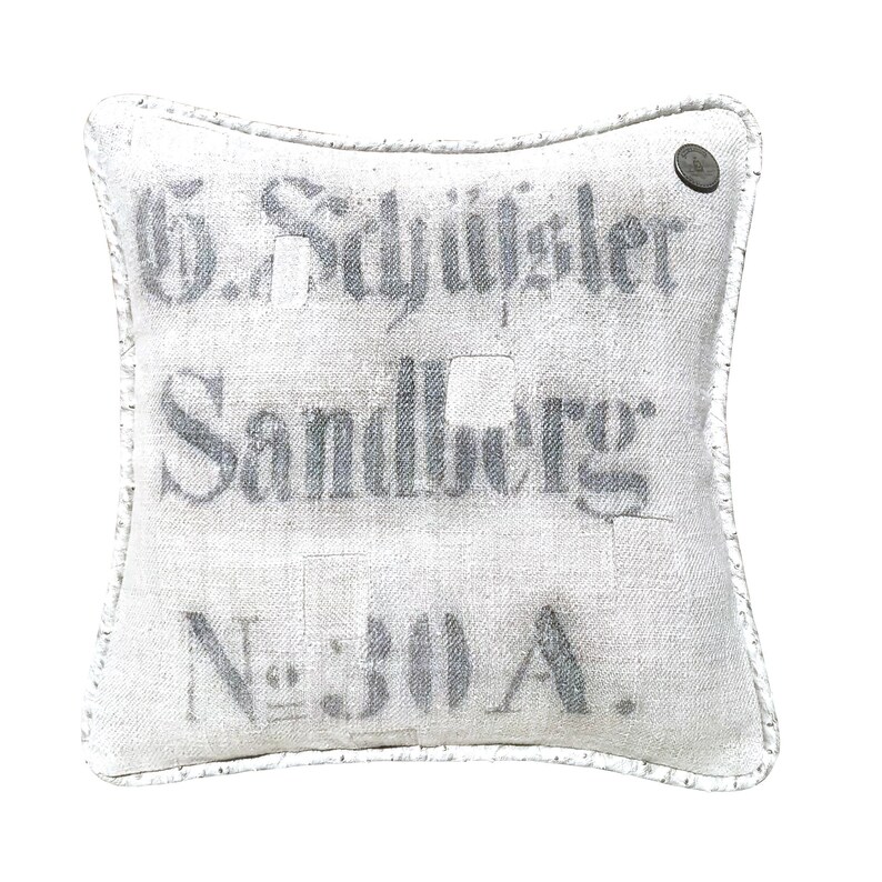 Antique German Grain Sack Pillow From the 1800s - 14" X 14" - Etsy