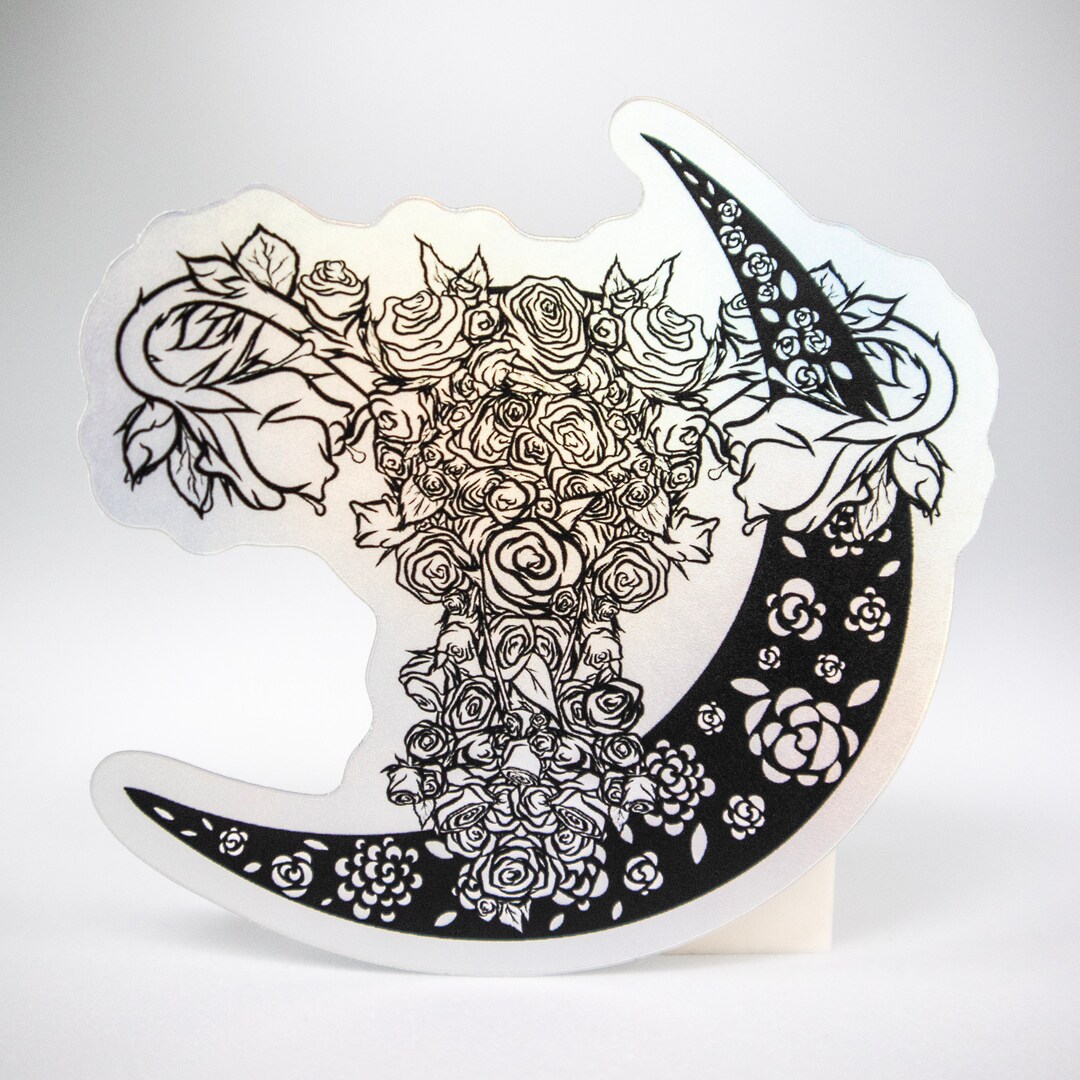 Holographic Rose Uterus Stickers - Etsy