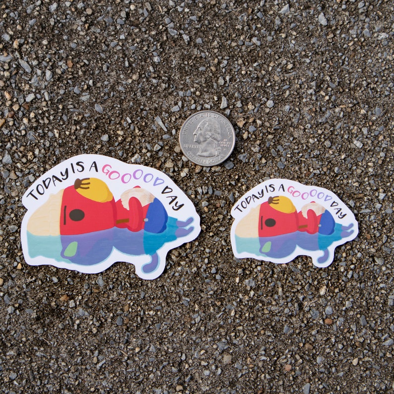 Holographic Pascal Good Day ACNH Sticker - Etsy