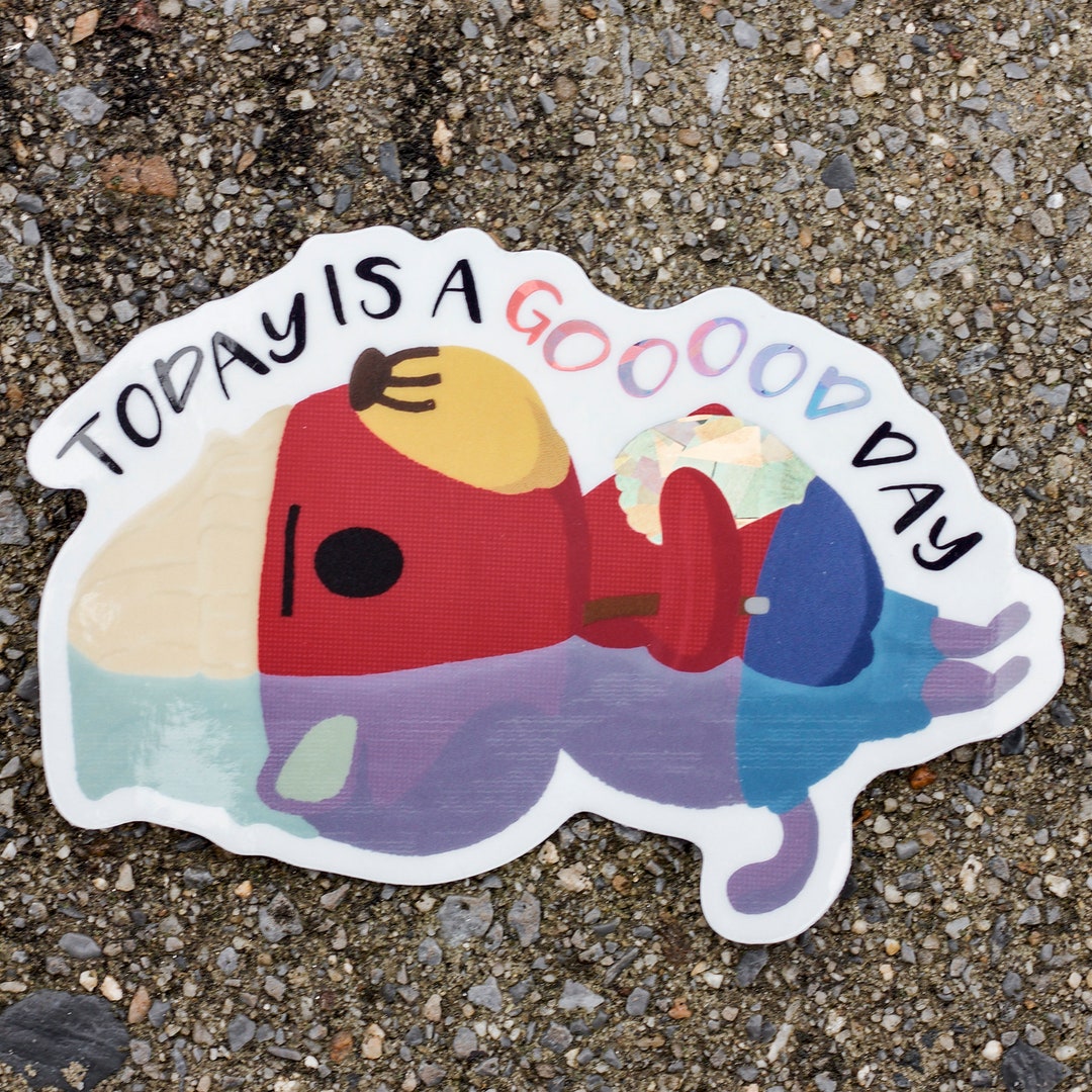 Holographic Pascal Good Day ACNH Sticker - Etsy