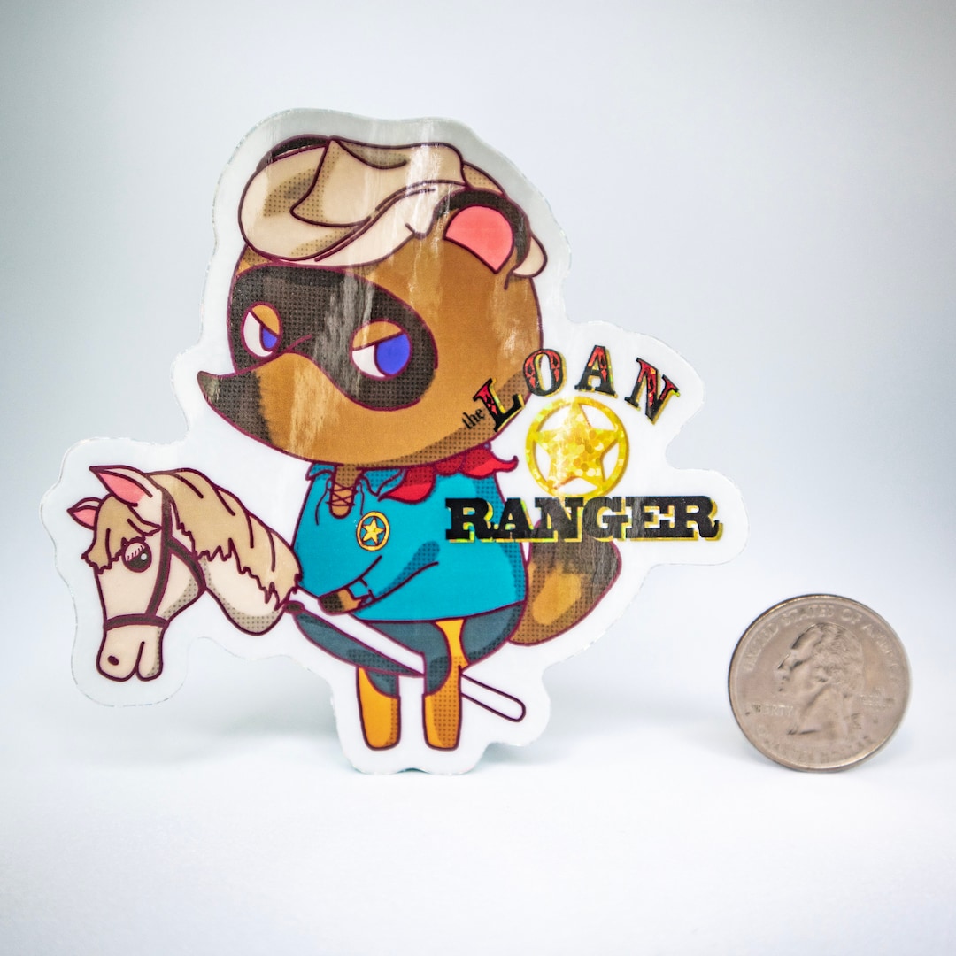 Holographic Tom Nook ACNH Stickers - Etsy