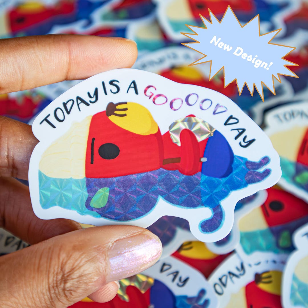Holographic Pascal Good Day ACNH Sticker - Etsy