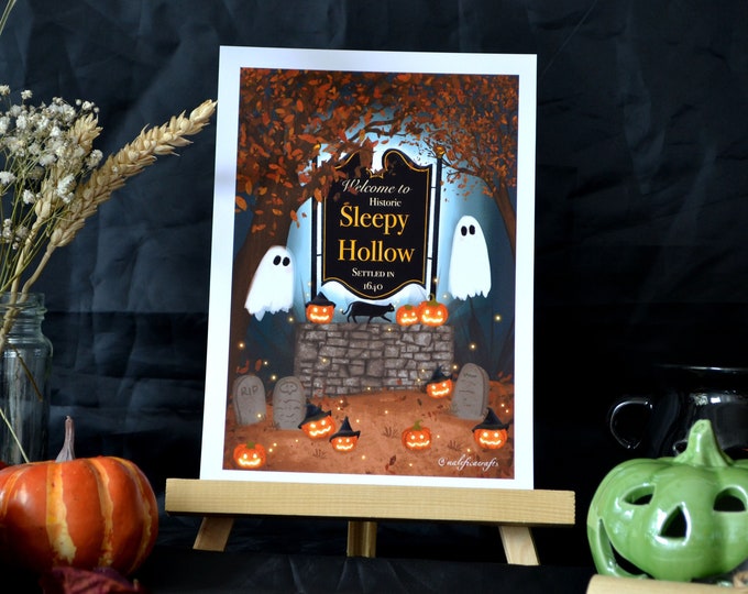 Sleepy Hollow Sign Art Print - Etsy