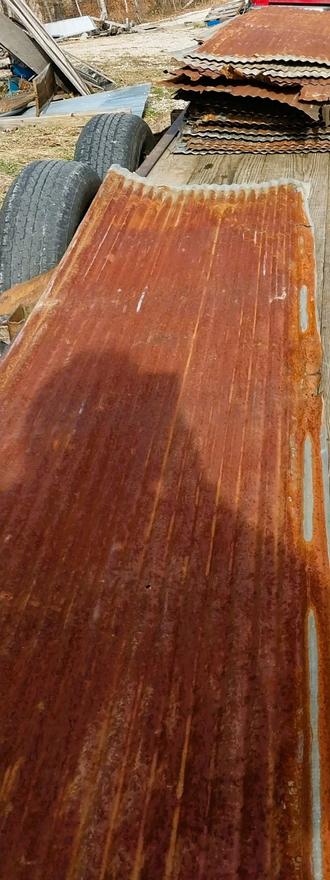 Reclaimed Corrugated Barn Metal Roofing Good for Wainscot, Awning ...