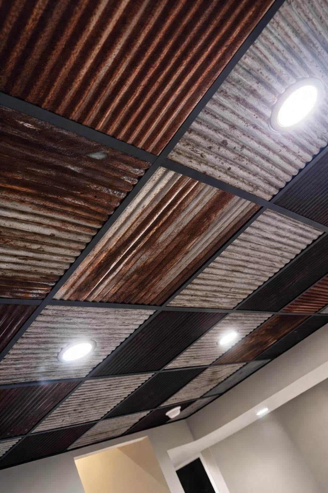 Salvaged Tin Reclaimed Corrugated Barn Roofing Metal Sheets Drop ...