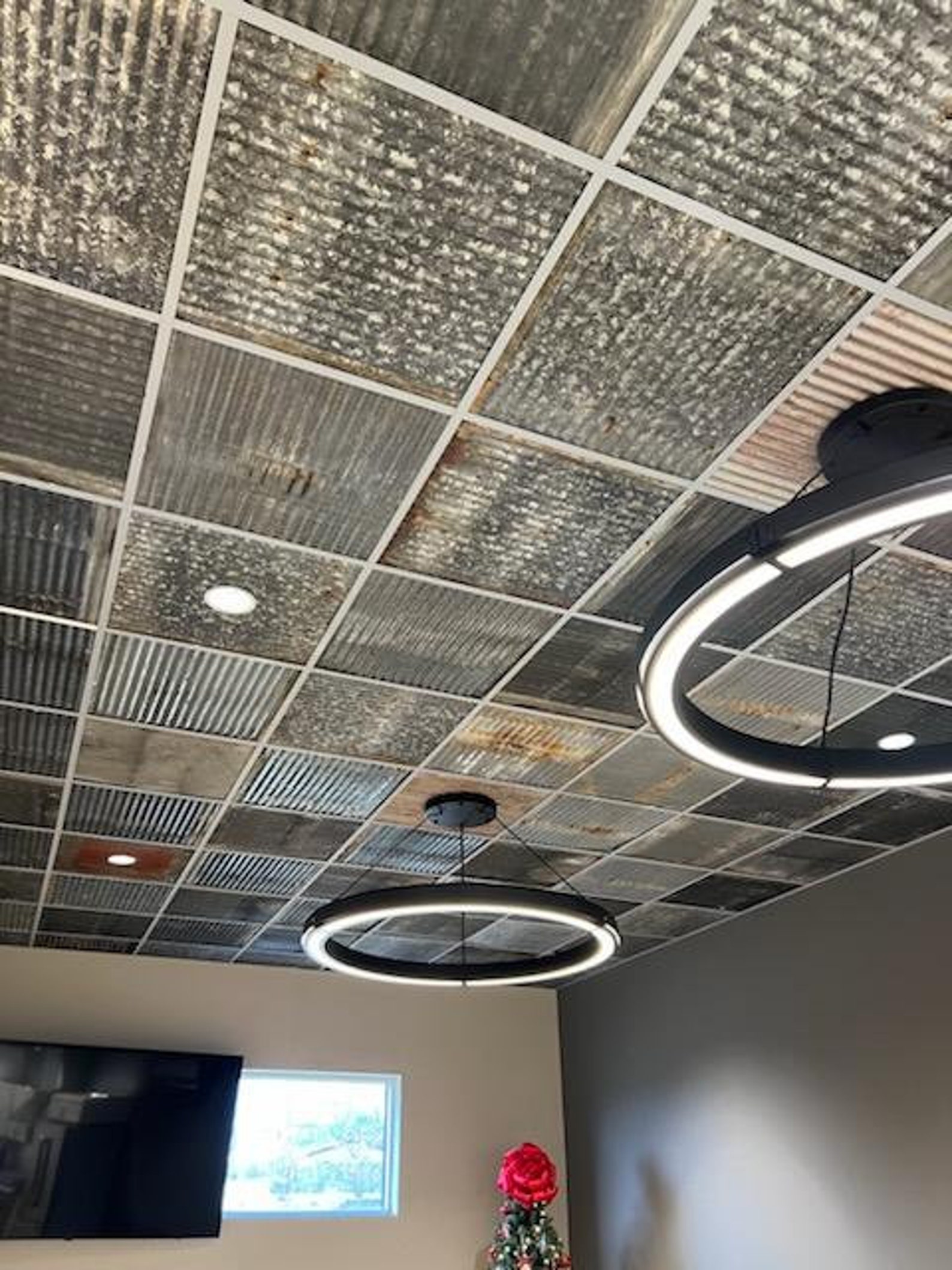 10 PCS Reclaimed Corrugated Drop Ceiling Tiles - Etsy