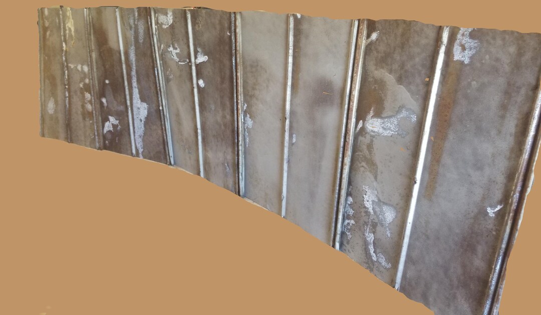 Reclaimed 5-V Metal Sheets – Rustic Wall Paneling –wainscot- 30 Sq. Ft ...