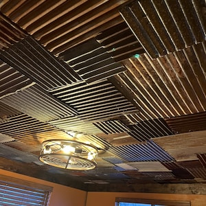 10 PCS Reclaimed Corrugated Drop Ceiling Tiles Free Shipping - Etsy