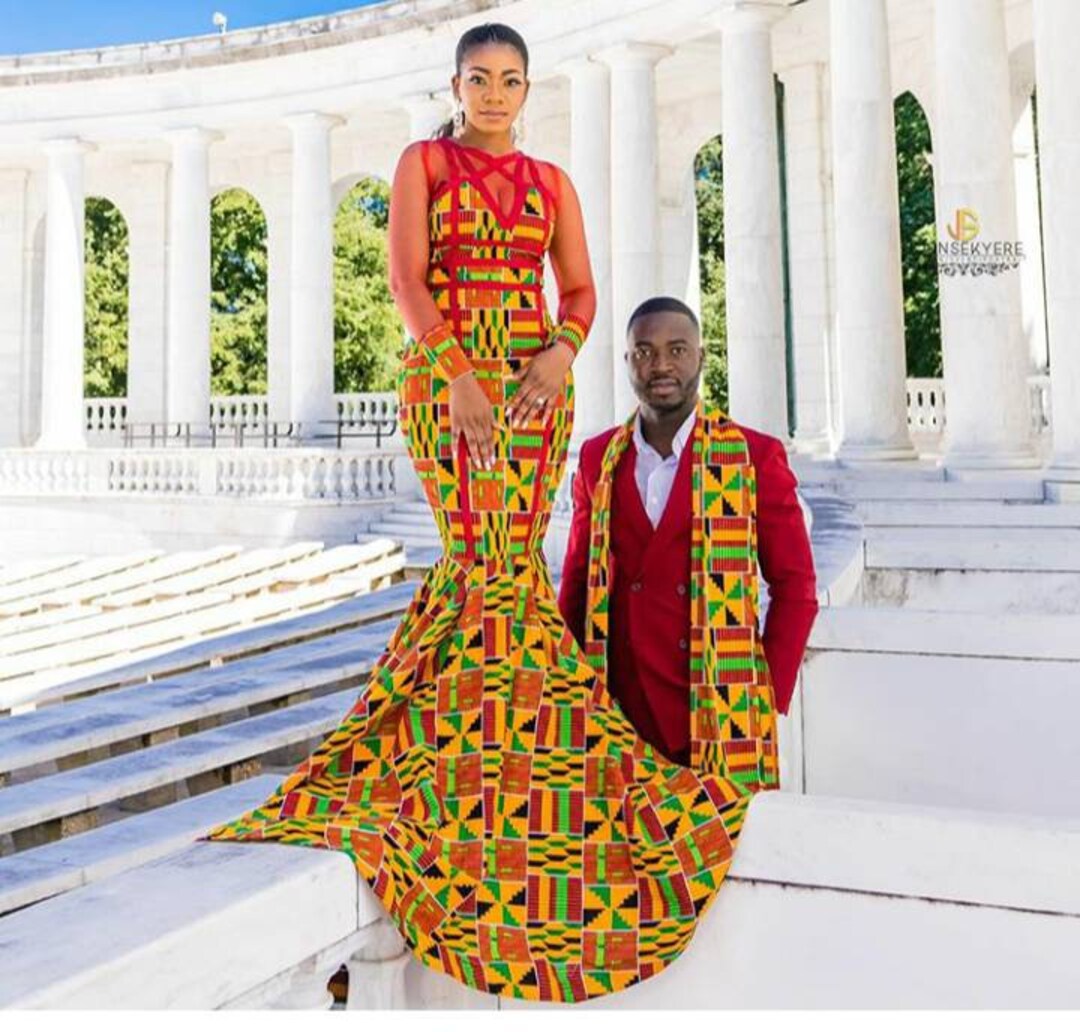 African Couple Prom Clothingafrican Floor Length Mermaid - Etsy