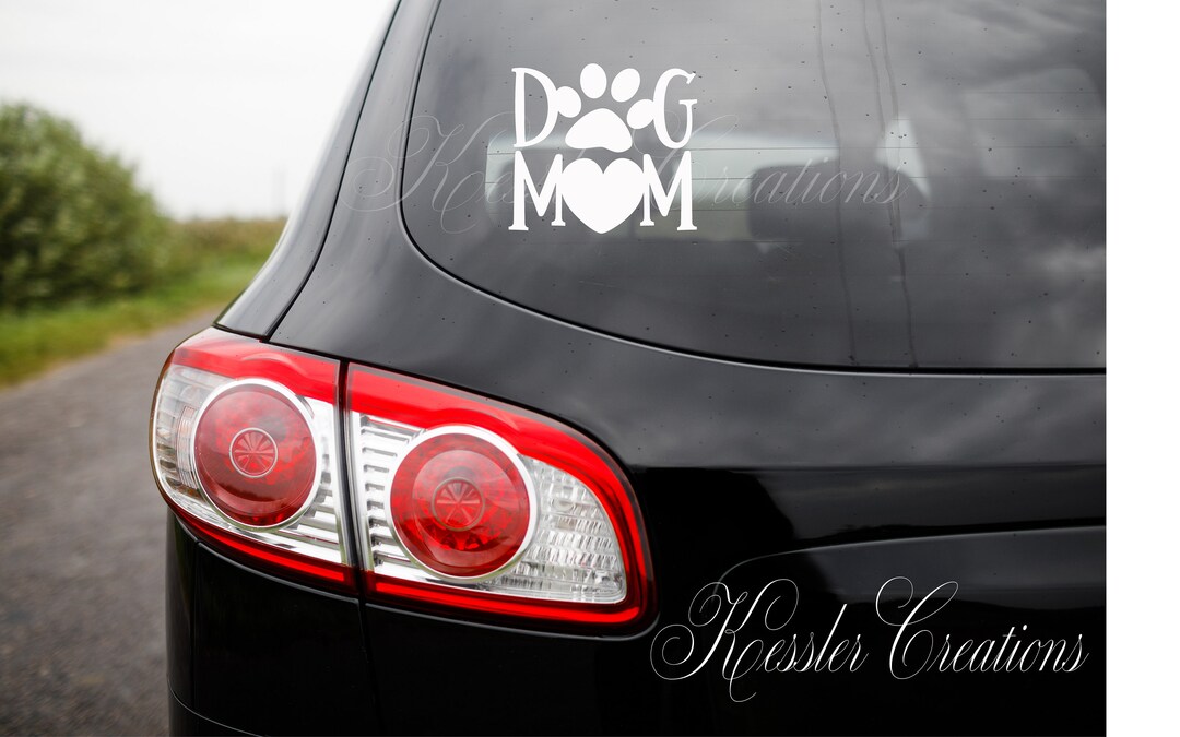 Dog Mom, Vinyl, Car Sticker, Bumper Sticker, Personalization - Etsy