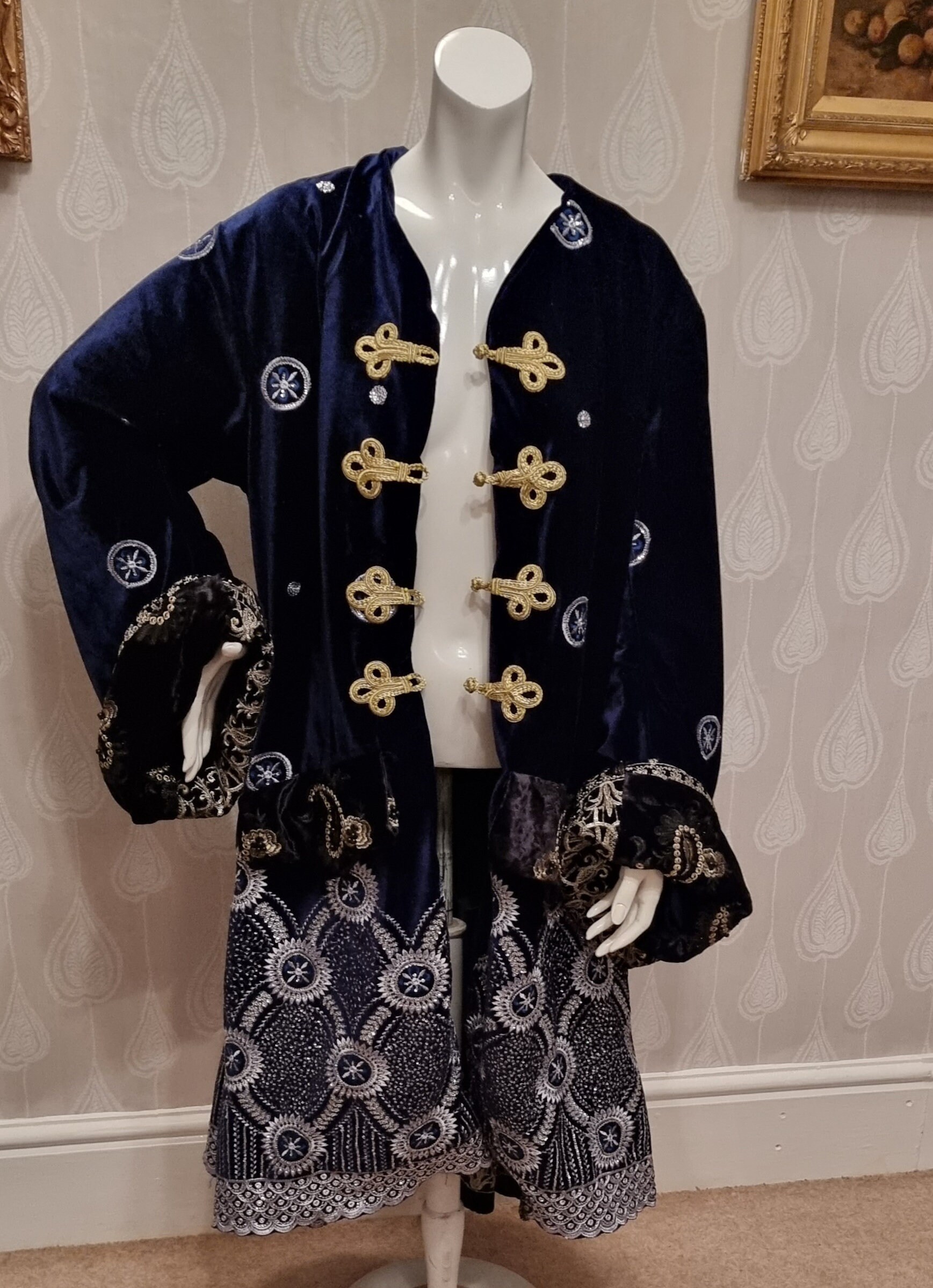 Blue Velvet Pirate Jacket Tailored, Jacket, 17th Century Jacket, Frock ...