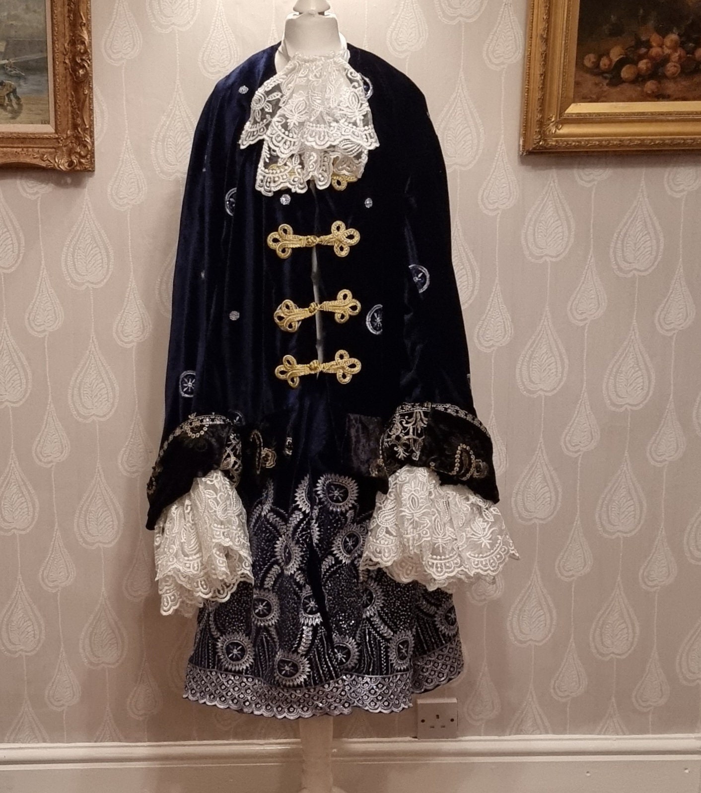 Blue Velvet Pirate Jacket Tailored, Jacket, 17th Century Jacket, Frock ...