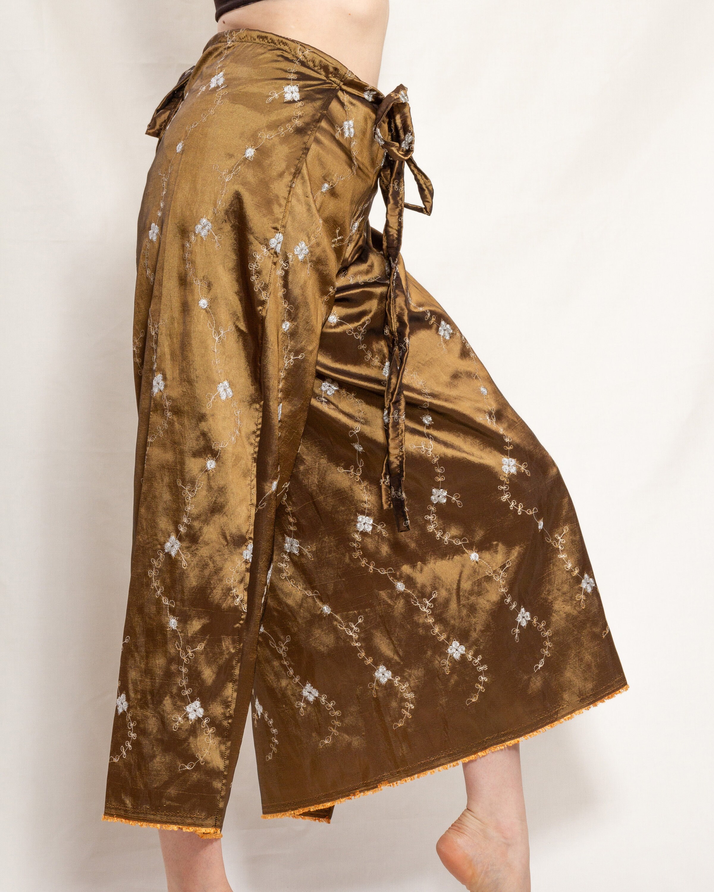 Silk Beach Trousers, Wrap Around Trousers, Floral, Pants, Hippie, Hippy ...