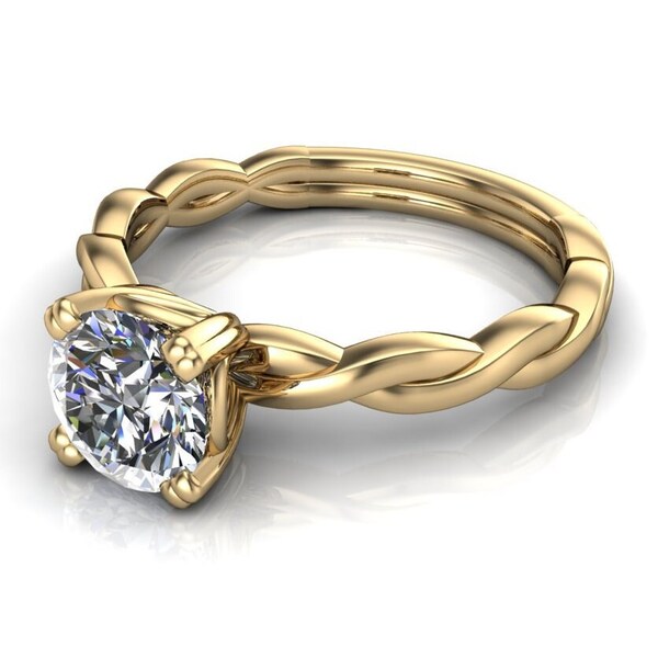 Rope Engagement Ring - Etsy