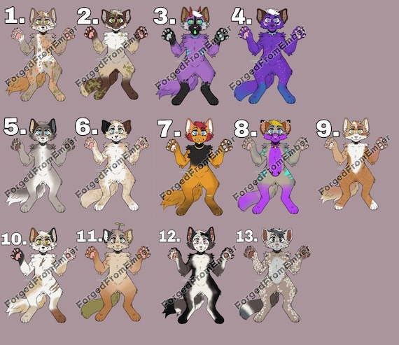 Anthro Furry Fursona Adoptable Canine Feline base by - Etsy