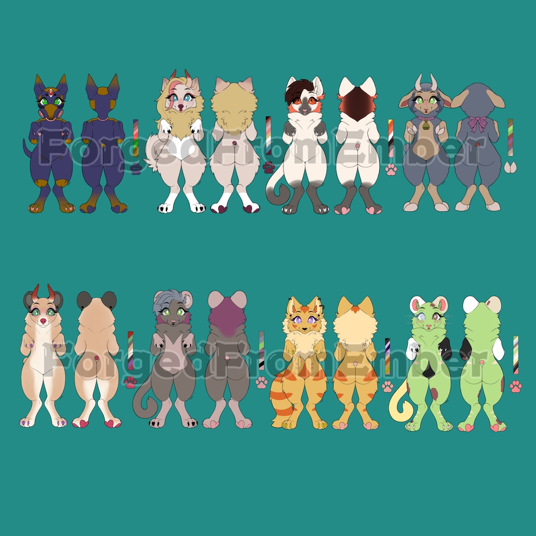 Adoptable Fursona Base Edit Feline Cat Canine Dog Sheep Bear (base by ...