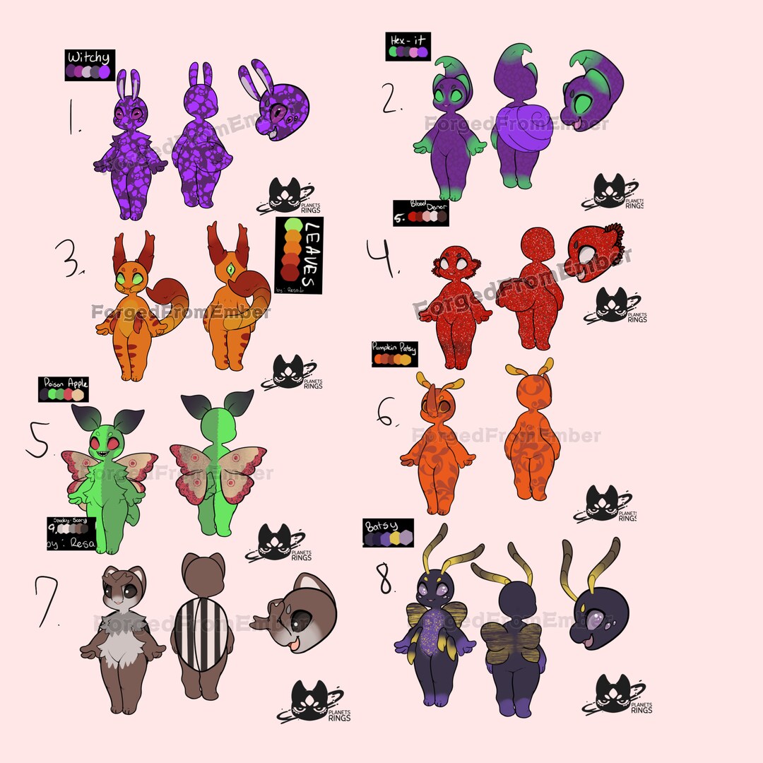 Cuddly Crawlies Monster Creature Adoptables (base by Hydrabones) - Etsy