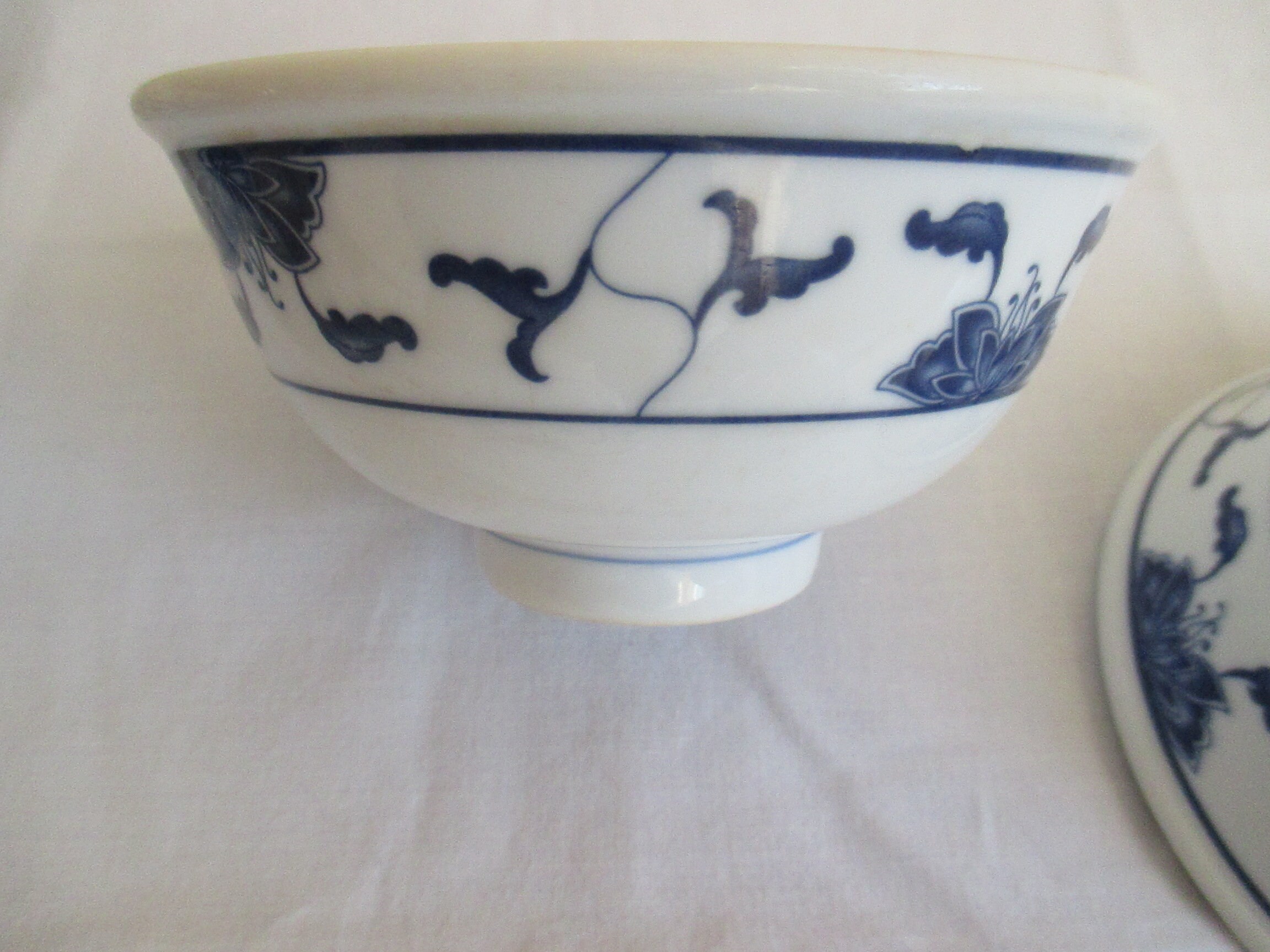 6 Royal Tatung Taiwan Porcelain RICE BOWLS Cobalt Blue on | Etsy